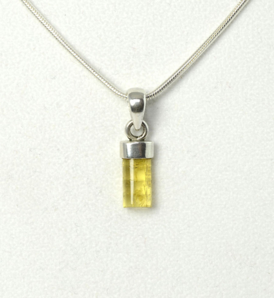 Unikat Anhänger Goldberyll Kristall | Karfunkel Mineralien